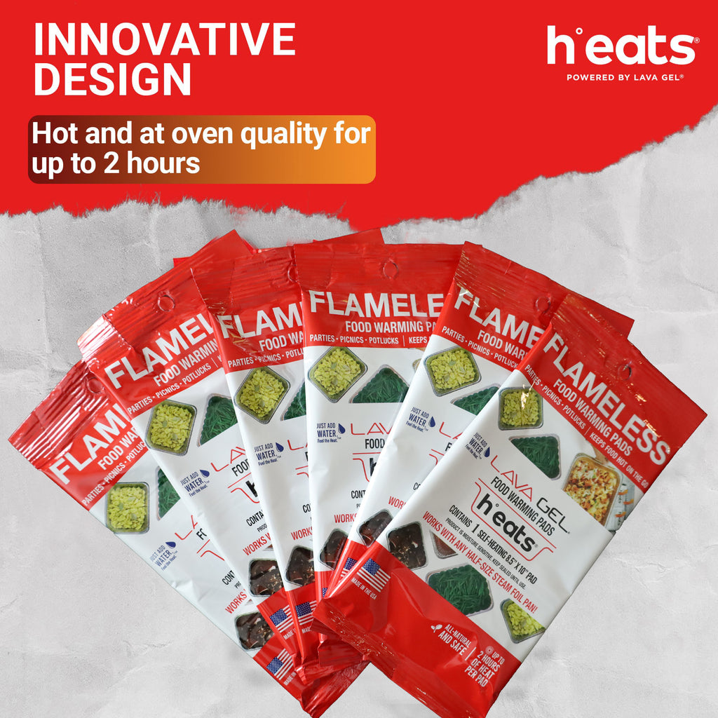 Half-pan self-heating food warming pads - 6 pack – H°eats