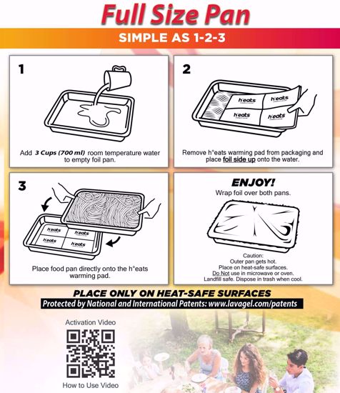Full-pan self-heating food warming pads - 72 pack – H°eats